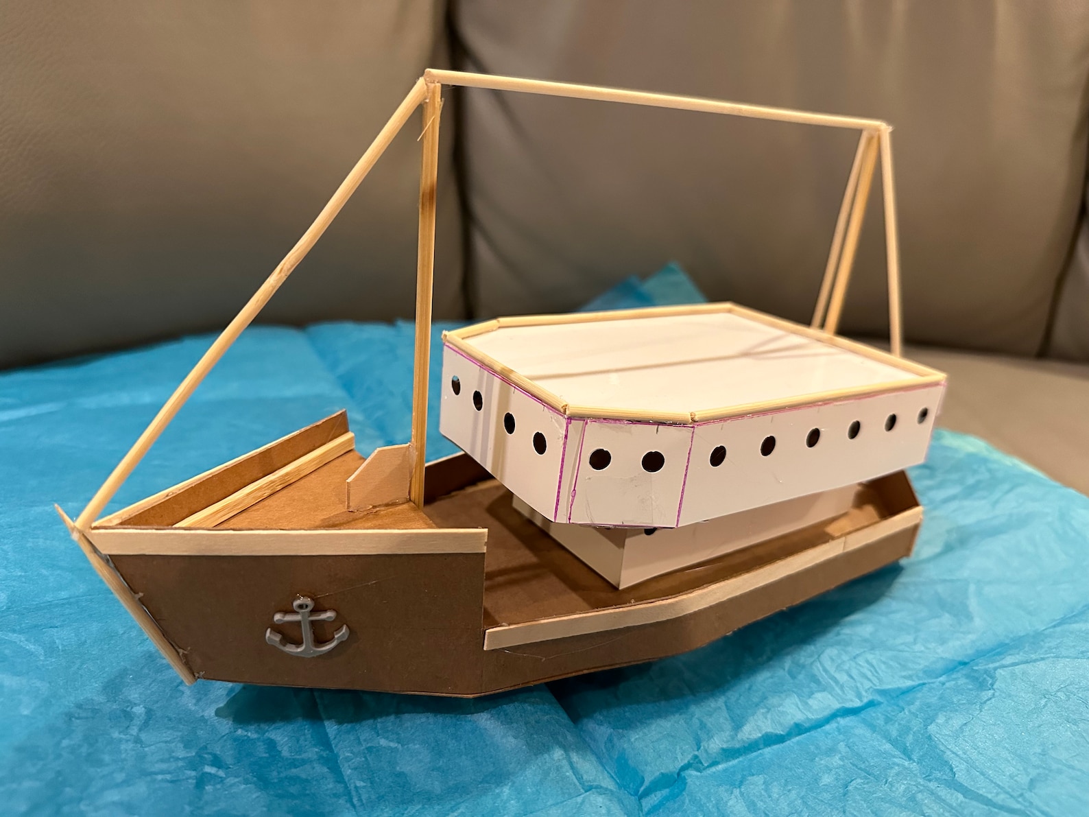 Large Cardboard Cruise Ship - Boat From Cardboard - Etsy