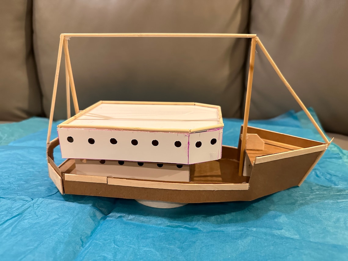 Large Cardboard Cruise Ship - Boat From Cardboard - Etsy