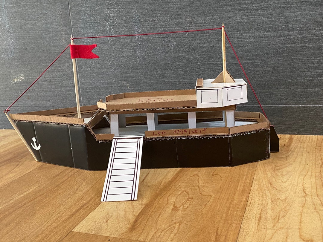 Large Cardboard Cruise Ship - Boat From Cardboard - Etsy