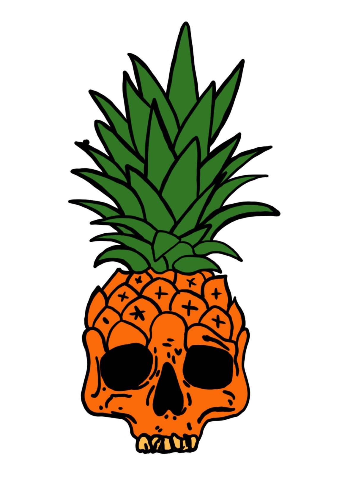 Cricut Compatible Pineapple Skull SVG Digital Download - Etsy