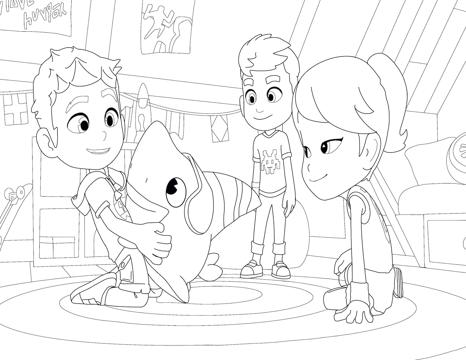 Sharkdog Coloring Page Printable Download - Etsy UK