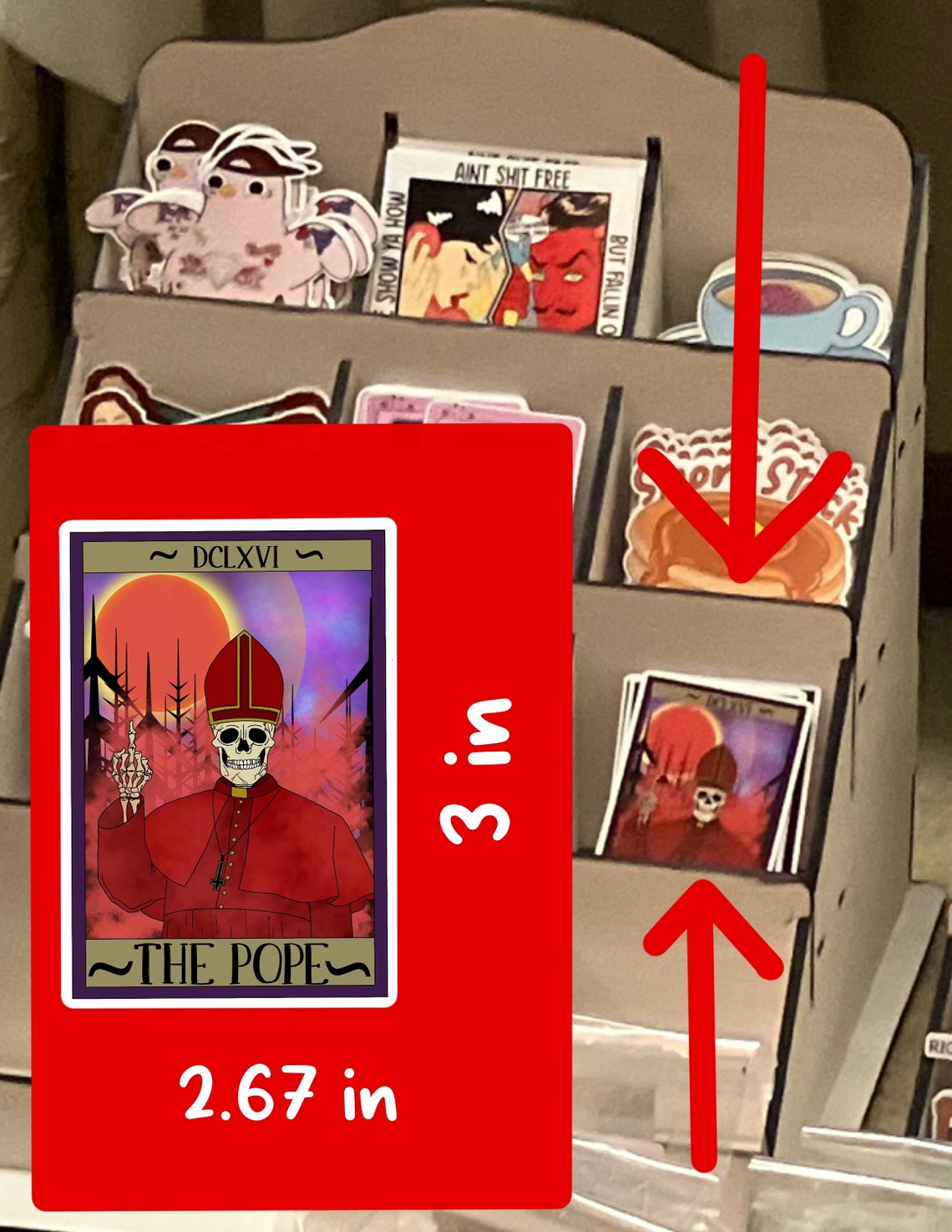 The Pope Tarot Card Skeleton Waterproof Vinyl Scratch Resistant Sticker ...