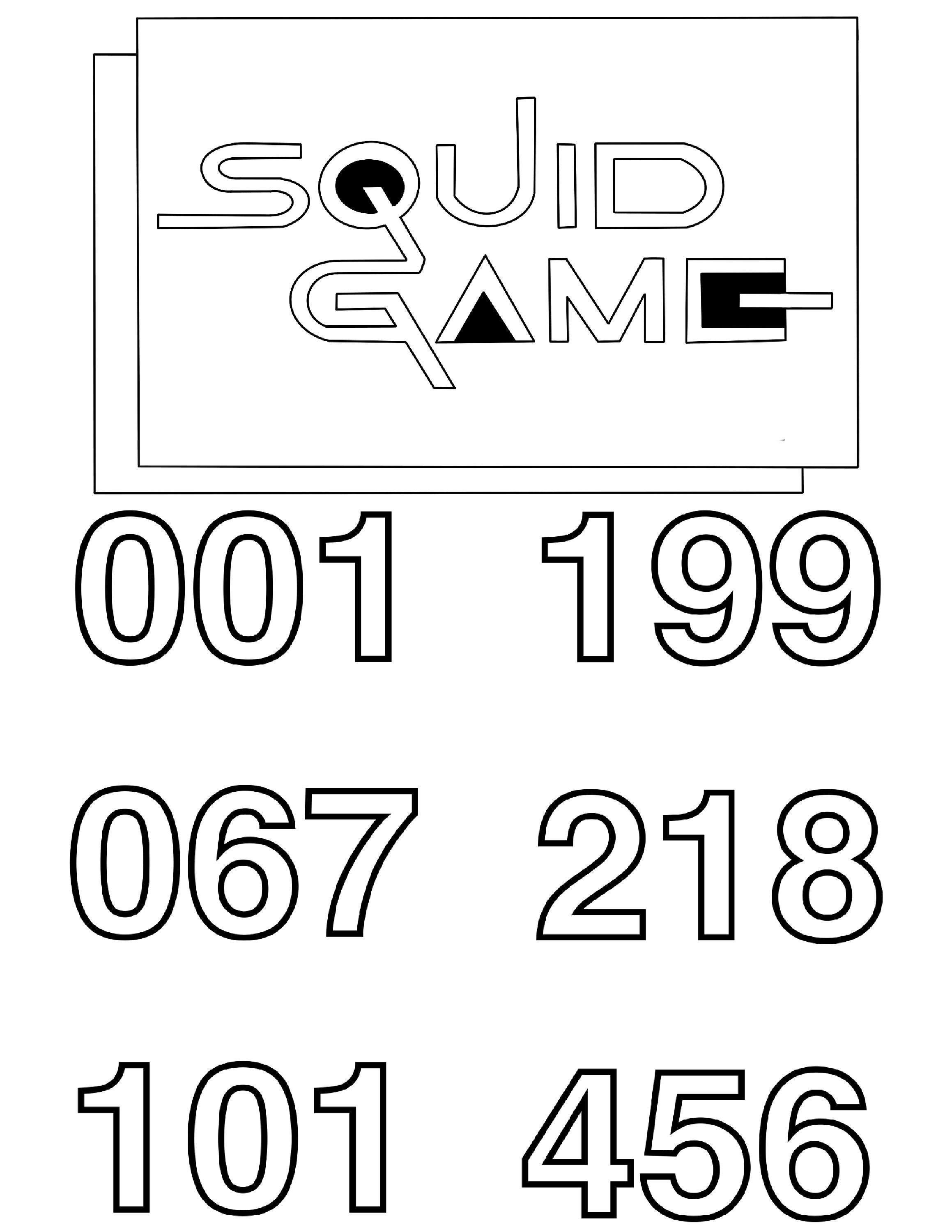 Squid Game Coloring Page Download PNG - Etsy