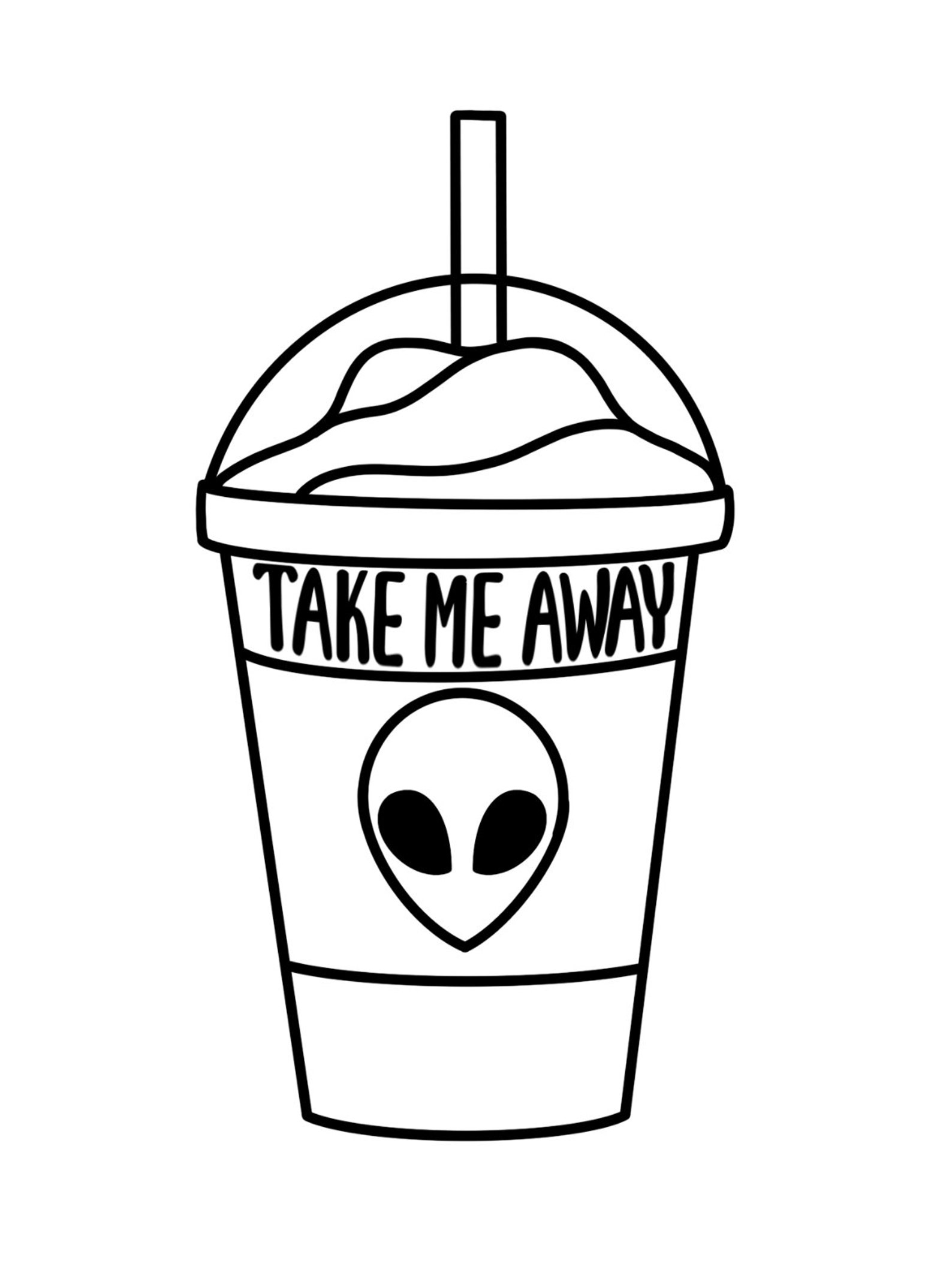 Take Me Away Alien Cup SVG Digital Download - Etsy