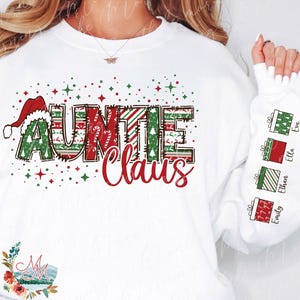 Auntie Claus PNG | Christmas Aunt Png for DTF DTG Sublimation | Holiday ...