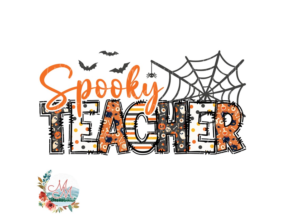 Spooky Teacher Halloween PNG | Halloween Teacher Sublimation | Teacher ...
