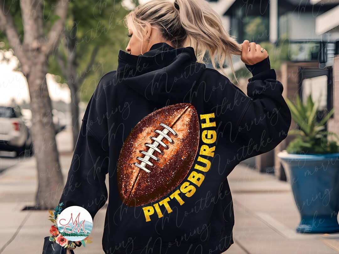 Pittsburgh Football PNG | Pittsburgh Glitter Football DTF DTG ...