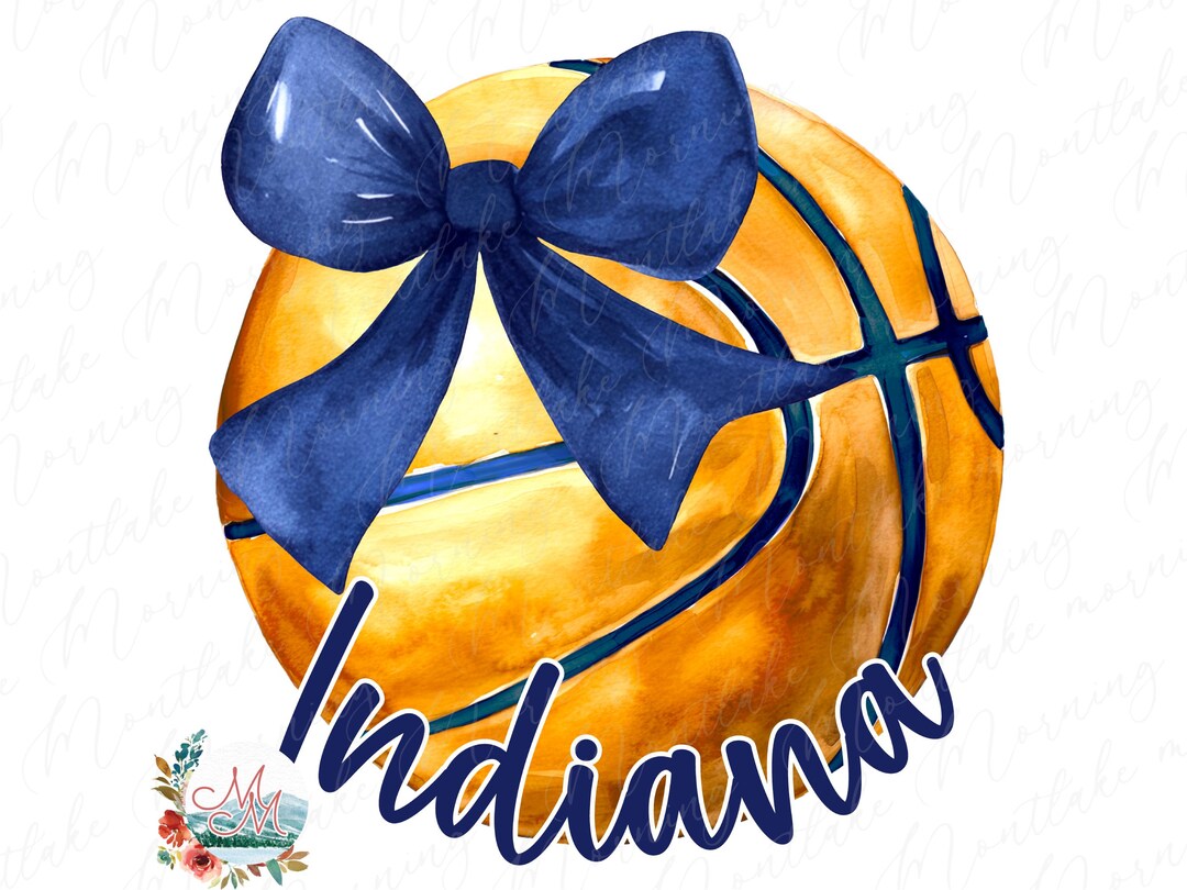 Indiana Basketball PNG | Indiana Coquette Bow and Basketball DTF DTG ...