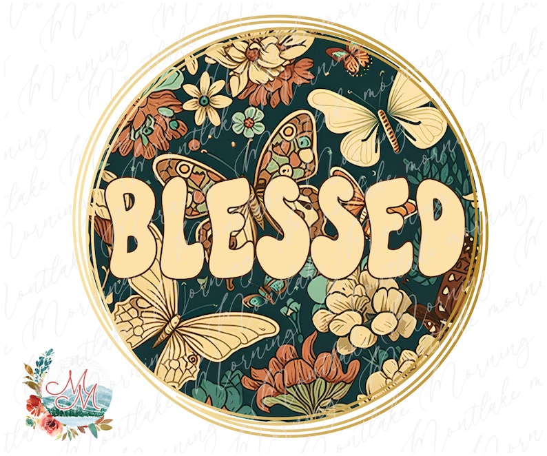 Boho Blessed PNG Retro Blessed Sublimation Religious PNG Hippie ...