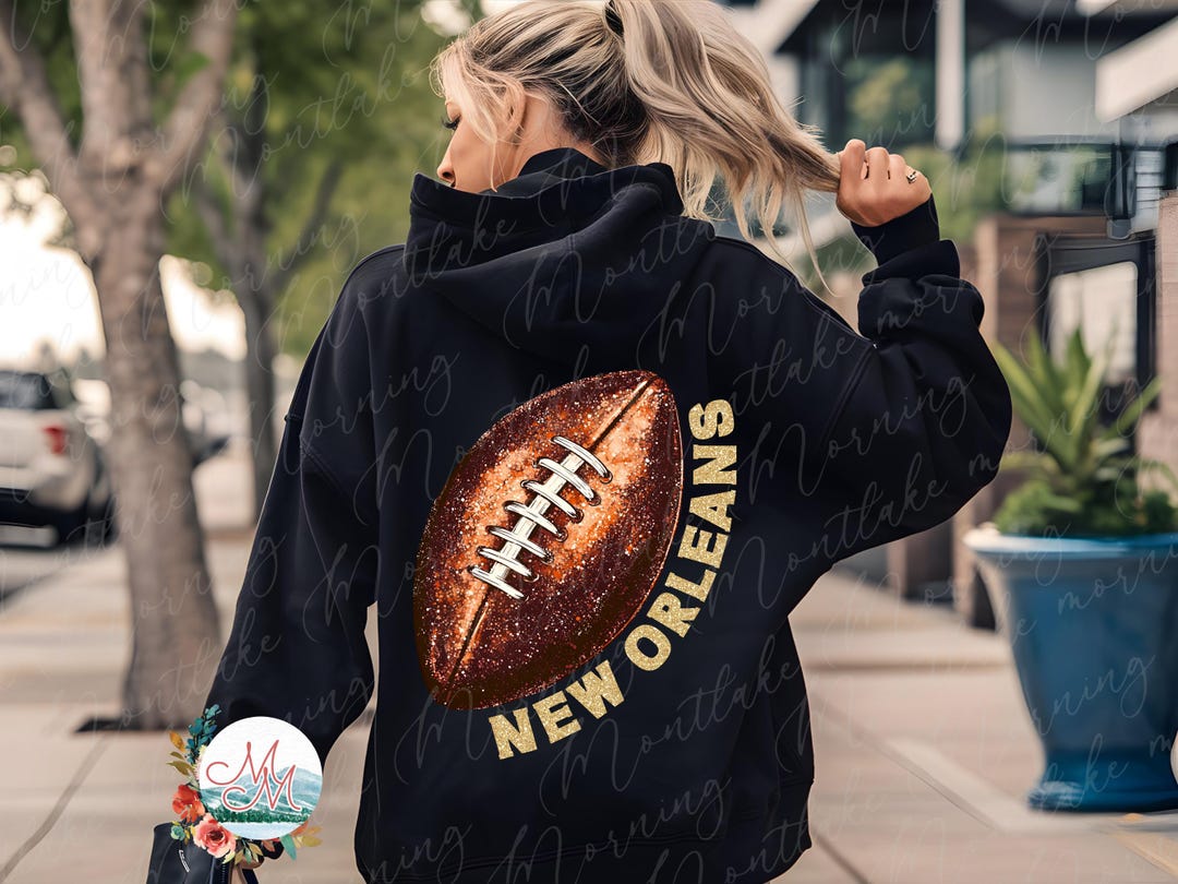 New Orleans Football PNG | New Orleans Glitter Football DTG DTF ...