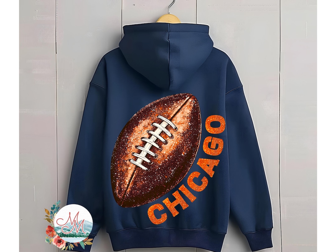 Chicago Football PNG | Chicago Glitter Football File | Girly Illinois ...