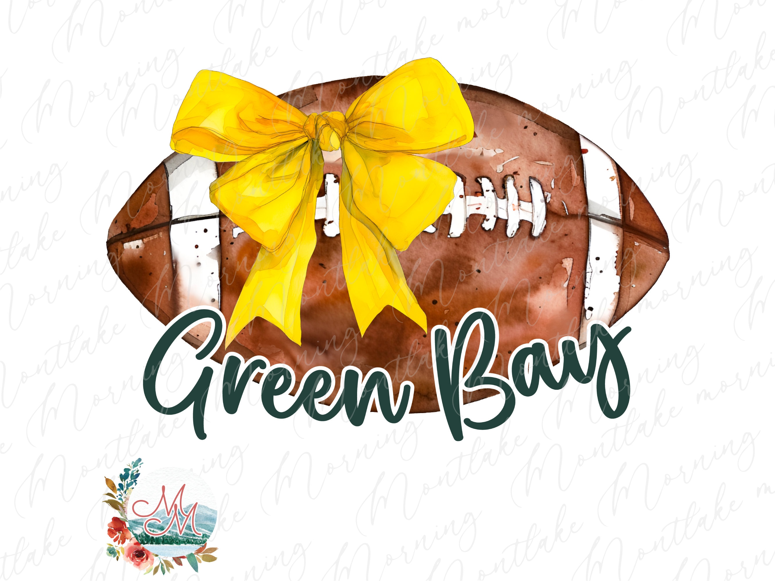 Coquette Football PNG Green Bay Football PNG Wisconsin Football Design ...