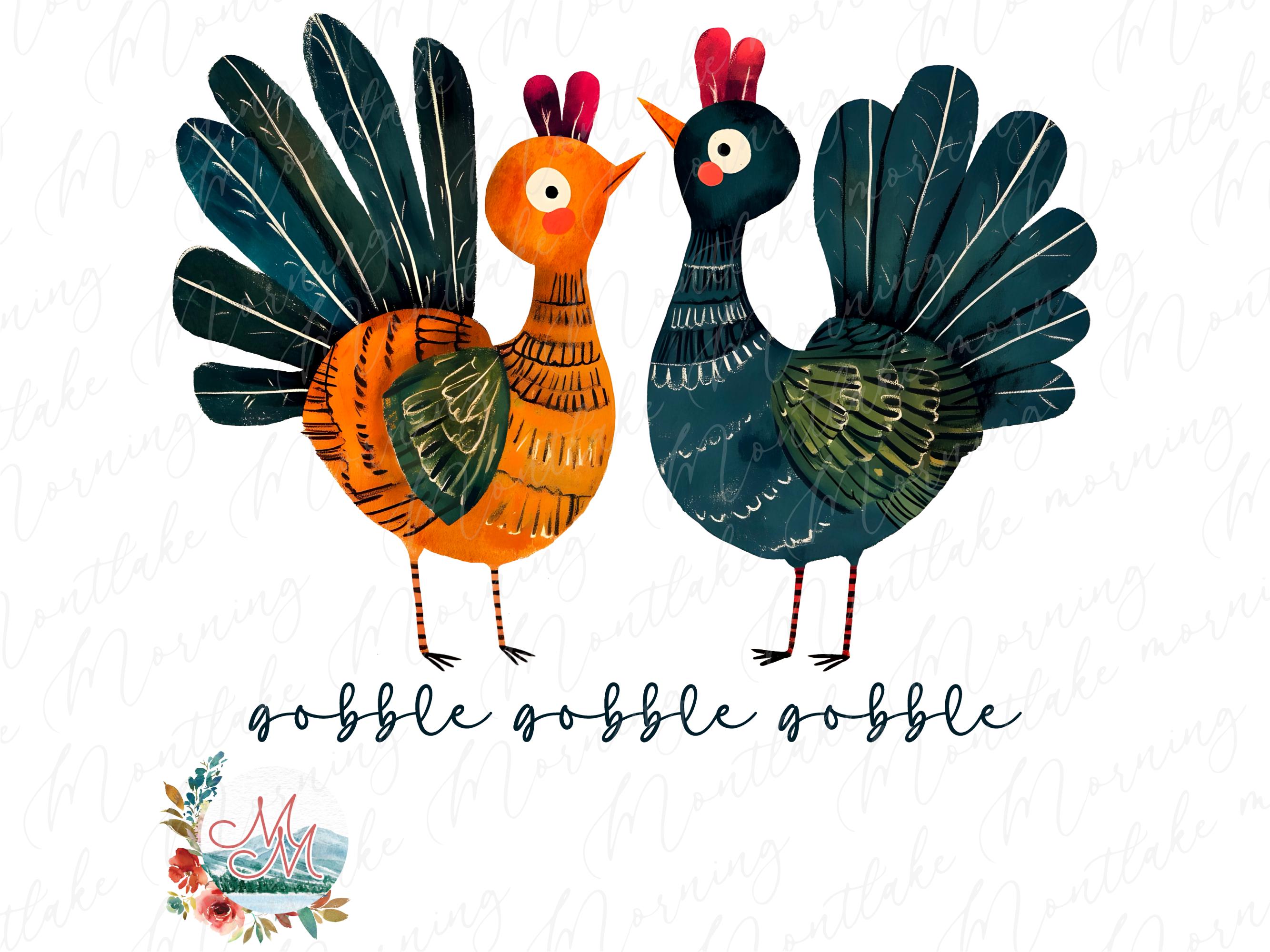 Thanksgiving Turkeys PNG | Funny Turkey DTF DTG Sublimation | Cute ...