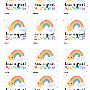 Have a Great SUMMER GIFT TAGS, Printable Teacher Appreciation Cookie ...