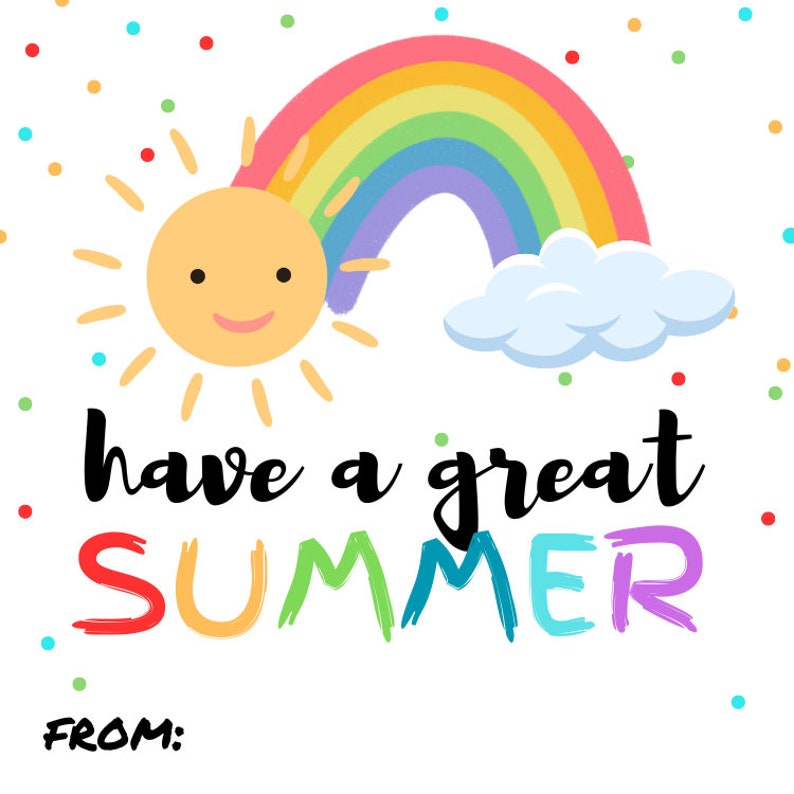 Have a Great SUMMER GIFT TAGS, Printable Teacher Appreciation Cookie ...