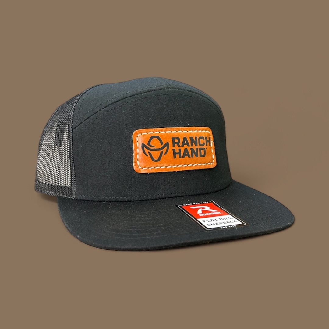 Bulk Leather Patch Hats, Richardson 168 7 Panel Hats, Custom ...
