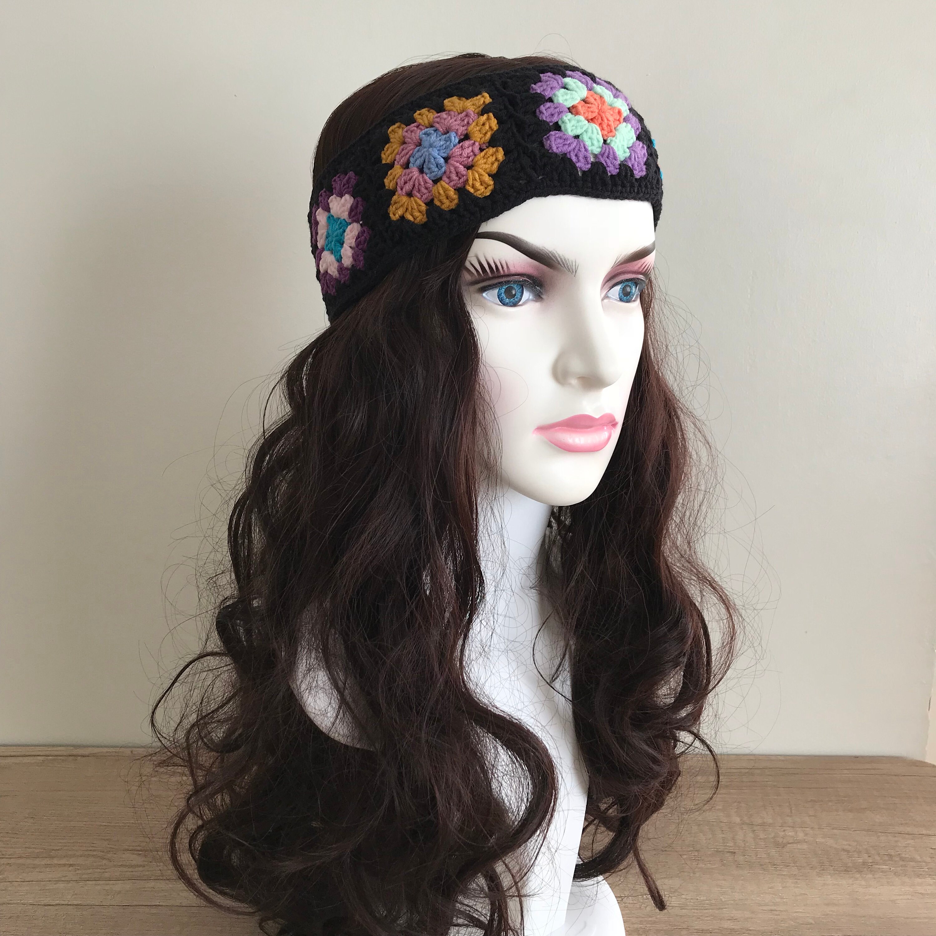 Granny Square Headband Boho Hairband Crochet Hairband Boho - Etsy UK
