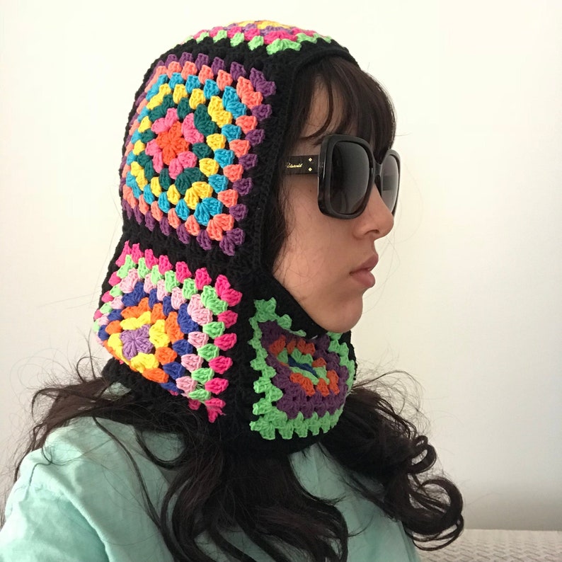 Granny Square Colorful Balaclava Crochet Balaclava Unisex - Etsy