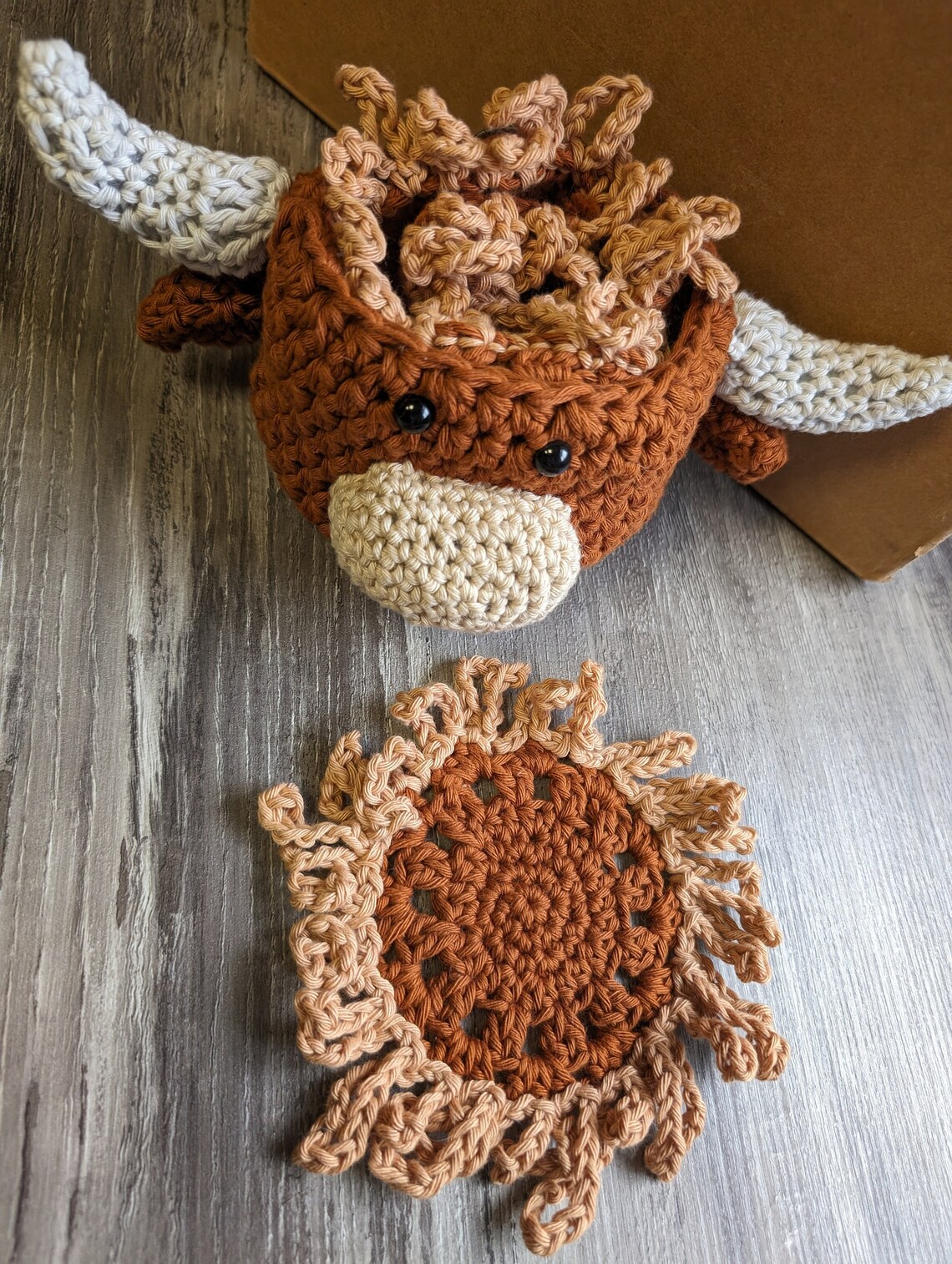 Highland Cow Coaster Set - Etsy