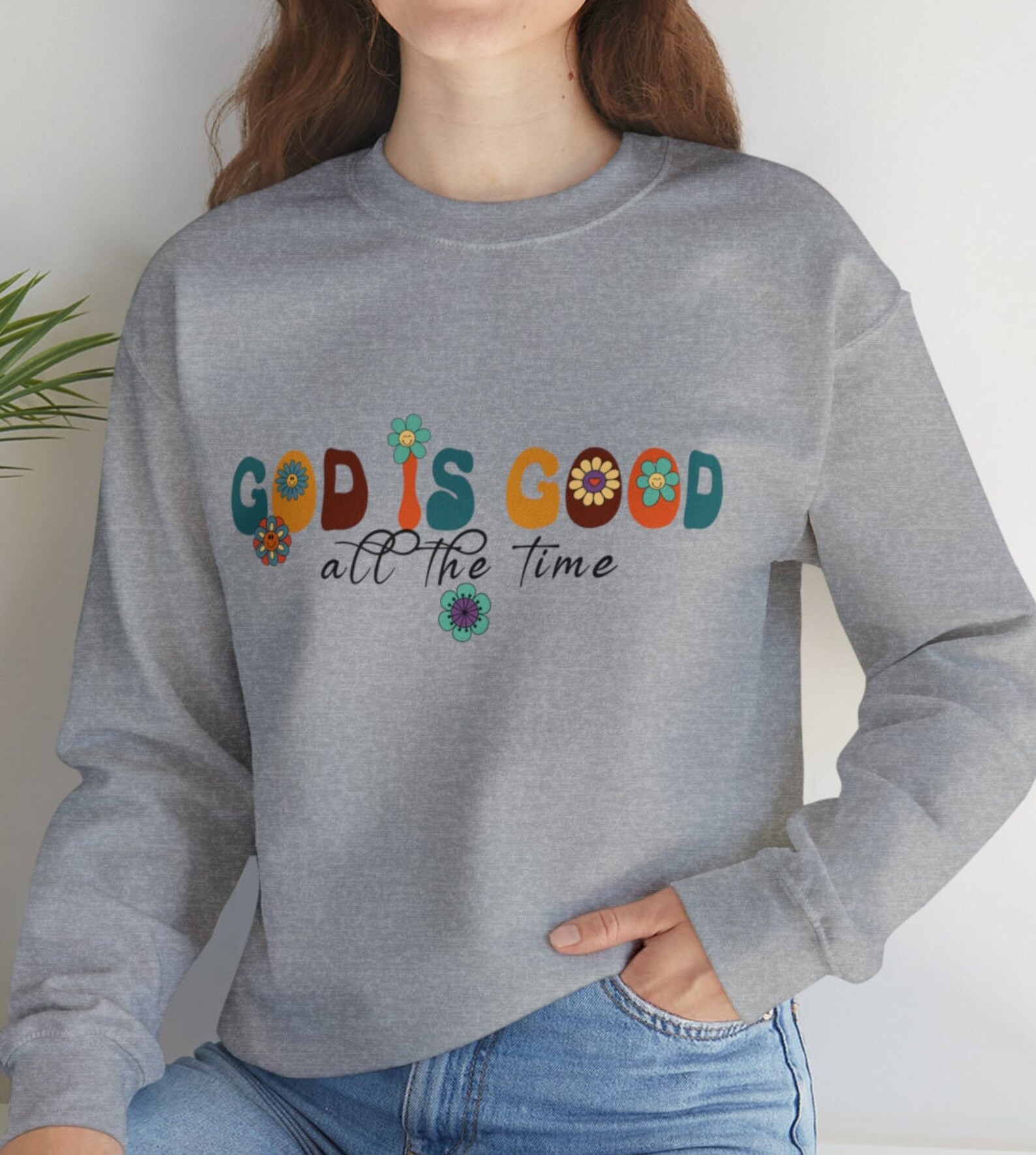 God is Good All the Time Sweatshirt, Christian Christmas Gift for Her ...