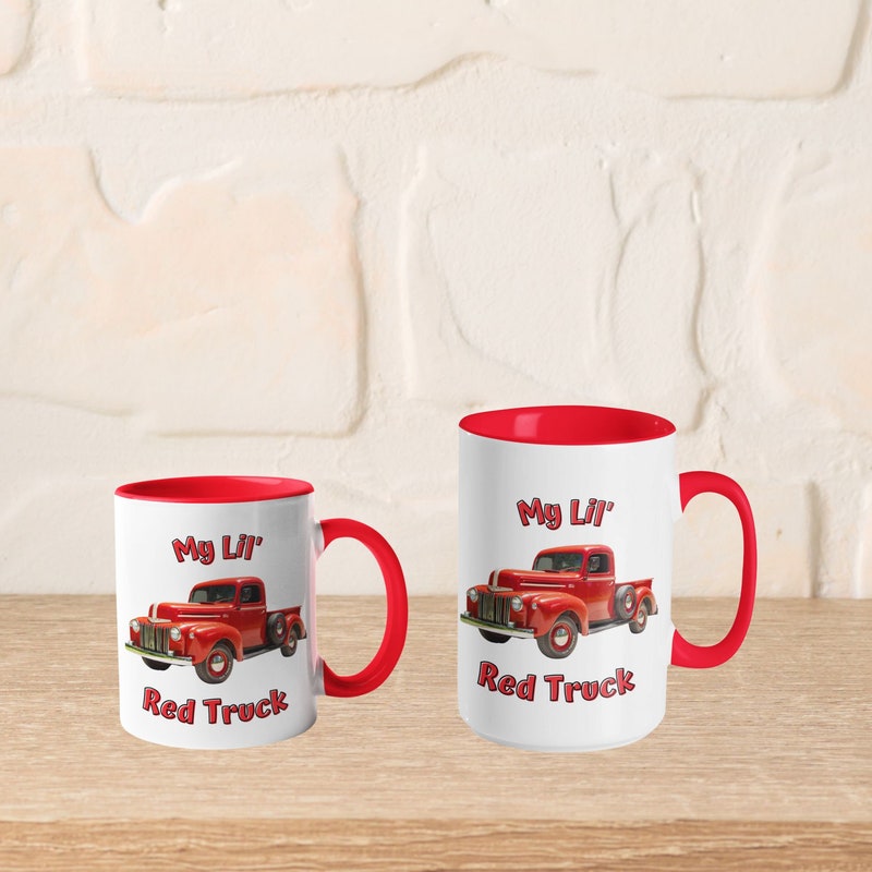 Red Truck Mugs - Etsy