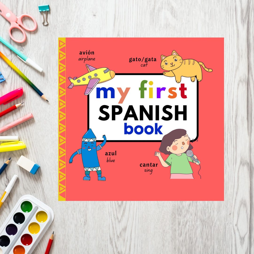 My First Spanish Book (spanish-english Beginner Book for Kids) - Etsy