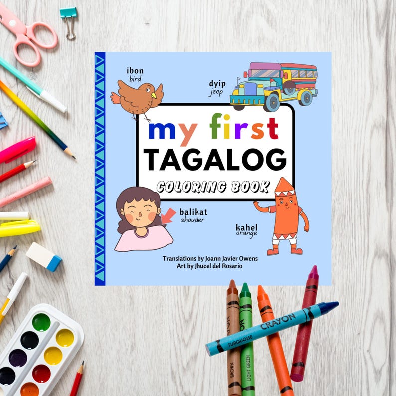 My First Tagalog Coloring Book - Etsy