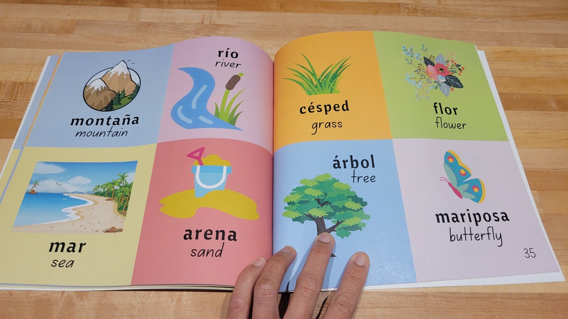 My First Spanish Book spanish-english Beginner Book for Kids - Etsy