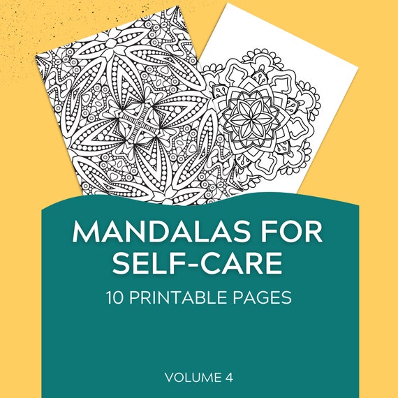 Mandalas for Self-care PDF Adult Coloring Book Volume 4 - Etsy