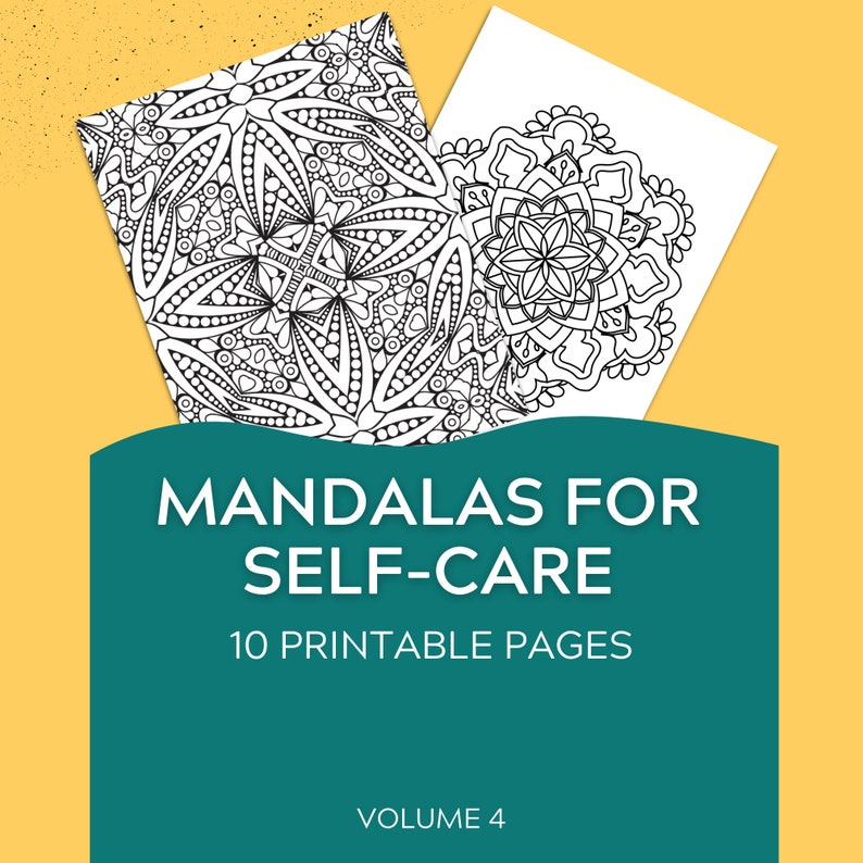 Mandalas for Self-care PDF Adult Coloring Book, Volume 4 | Printable ...