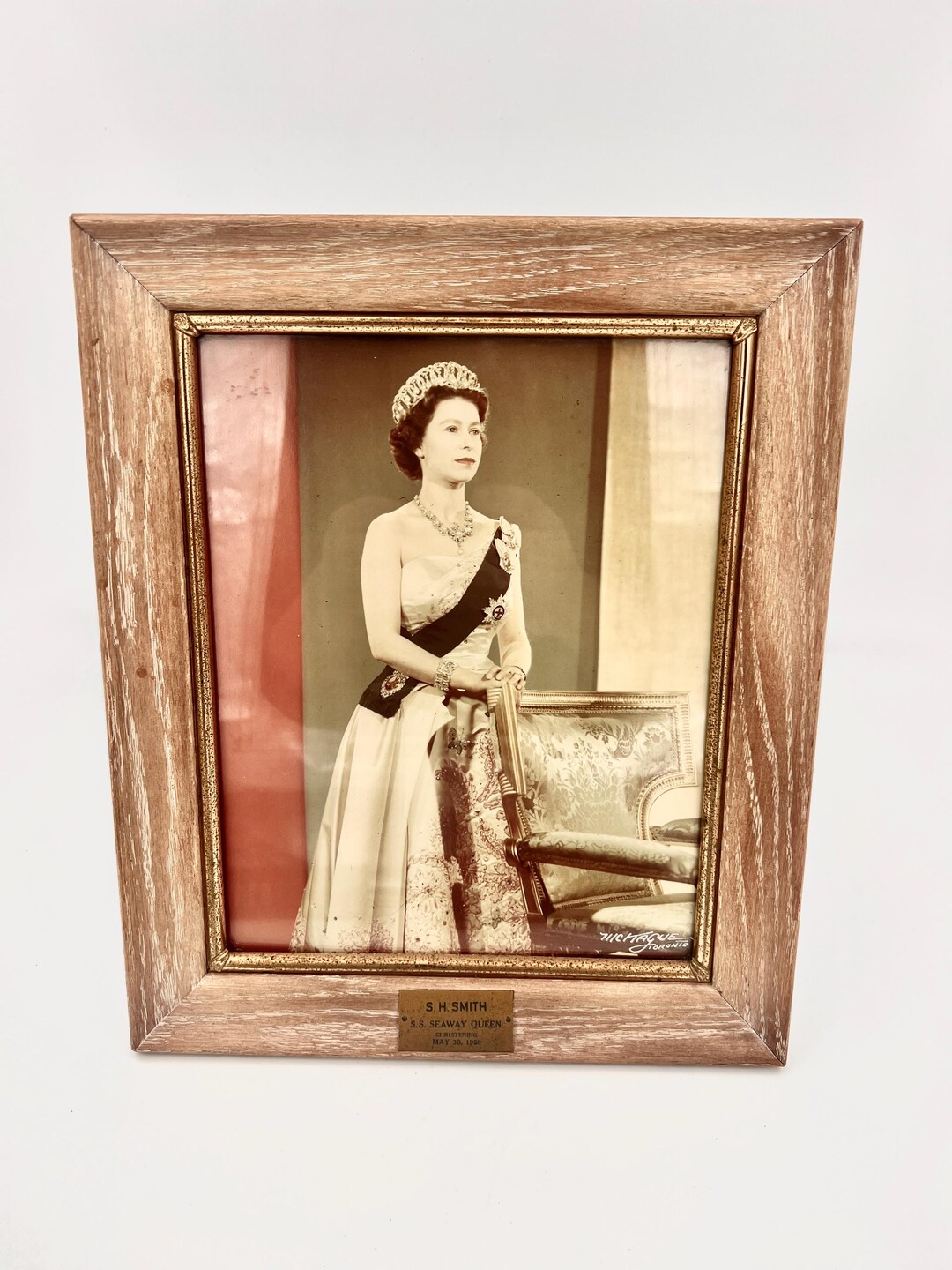 Rare Miniature Queen Elizabeth II Photo - S.S. Seaway Queen Dining Room ...