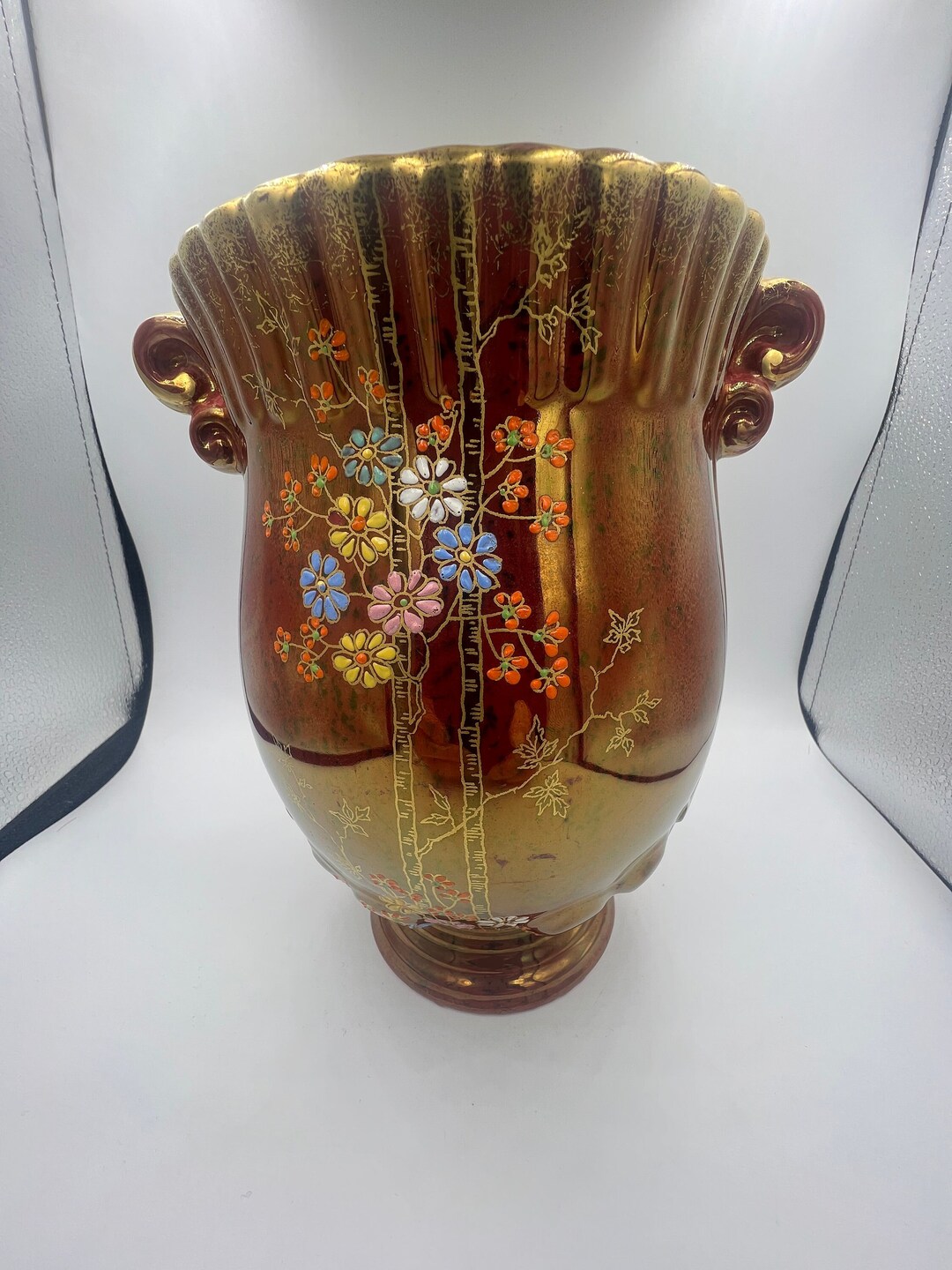 7 Inch Tumbling Flowers Vase Crown Devon Fieldings - Etsy