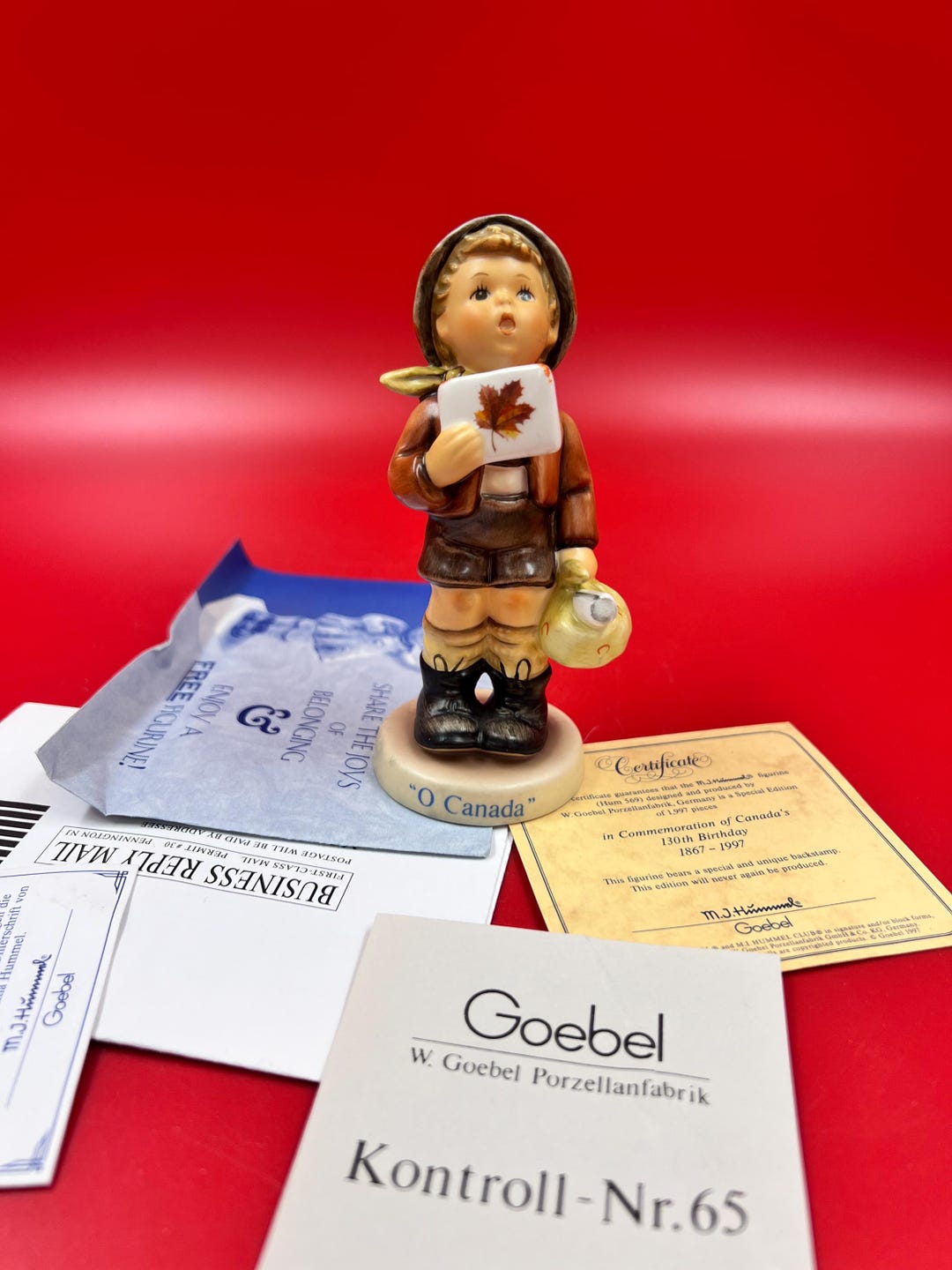 Rare Hummel 569 "a Free Flight" Celebrating Canada, Limited Edition ...