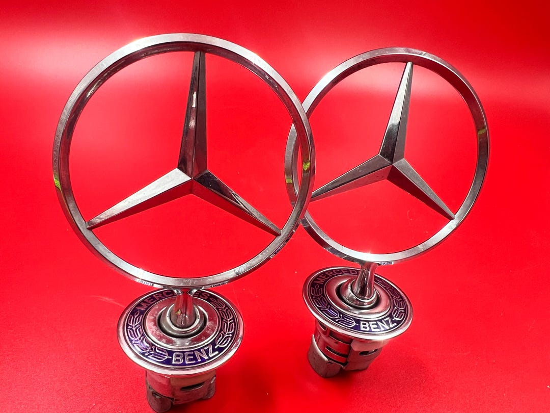 Genuine Mercedes Benz Hood Star Badges - Set of 2 - Etsy