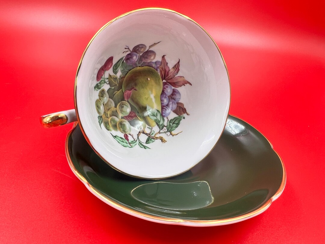 Elegant Saturated Green Tea Cup by Royal Grafton - Etsy