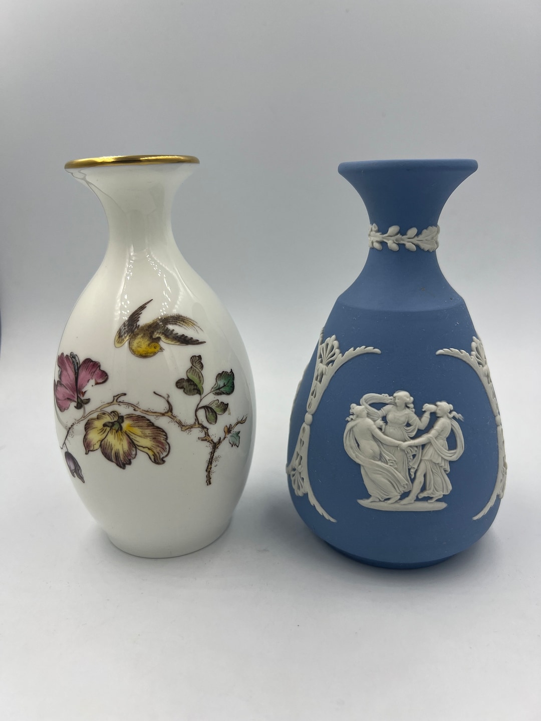 Pair of Wedgwood Vases Jasperware and Bone China - Etsy
