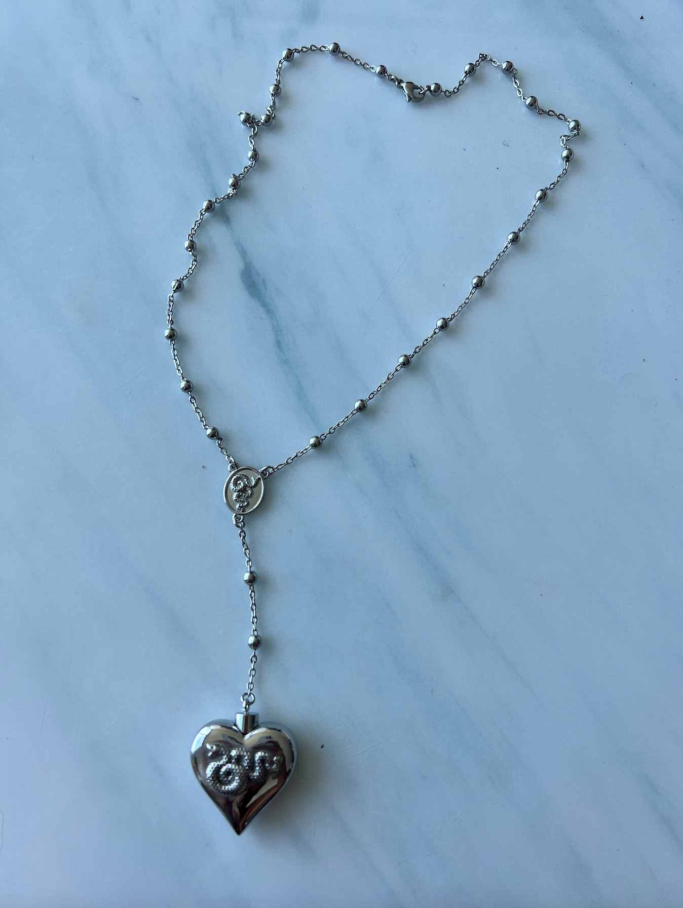 LDR Lana Style Stainless Steel Heart Necklace 3.0 Silver - Etsy