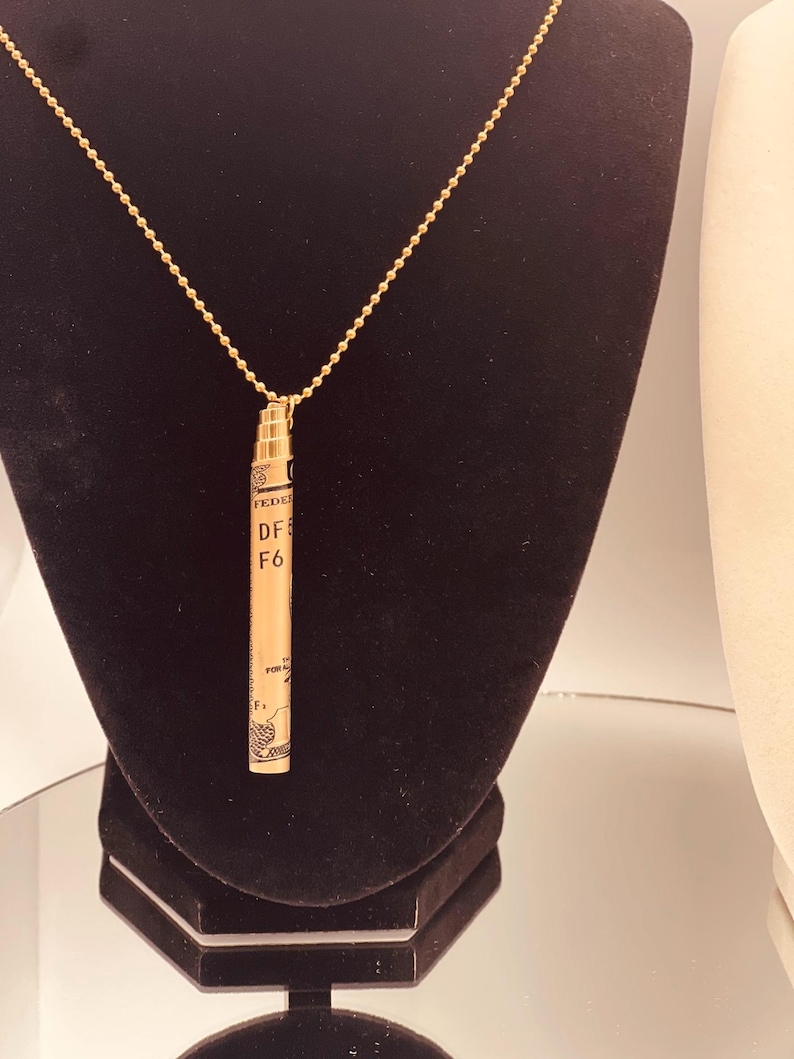 Gold- Rolled up 100 Dollar Bill Straw Necklace for Coffee - Etsy