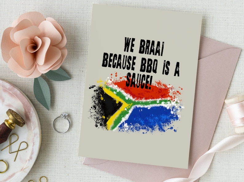 We Braai Because BBQ is a Sauce / Humourous South African Tshirt Print ...