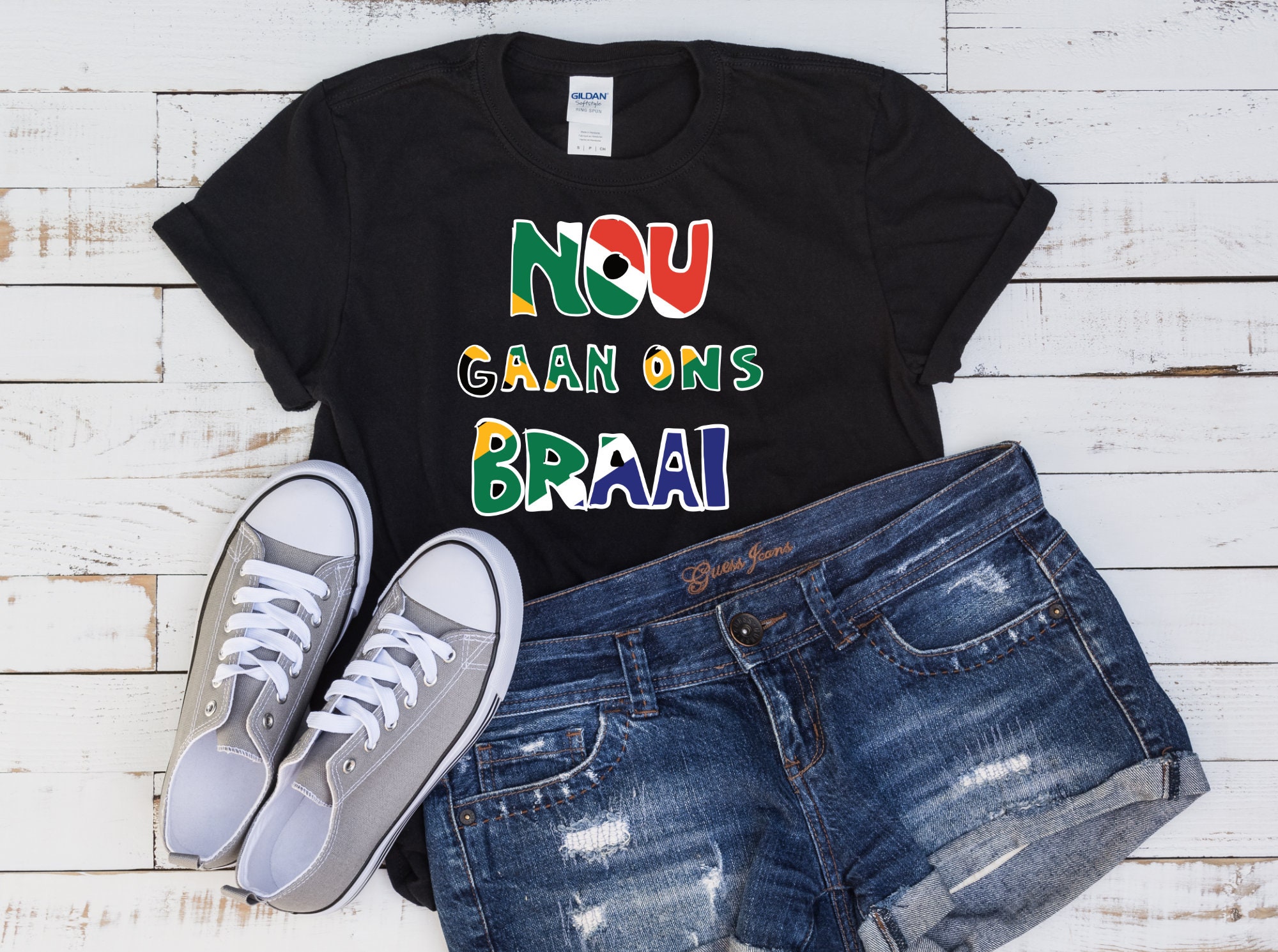 Nou Gaan Ons Braai South African Tshirt Design / Humorous South African ...