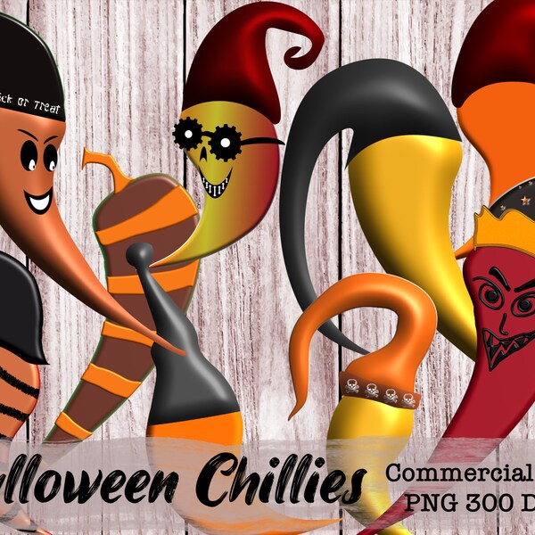 Chili Pepper Clipart - Etsy