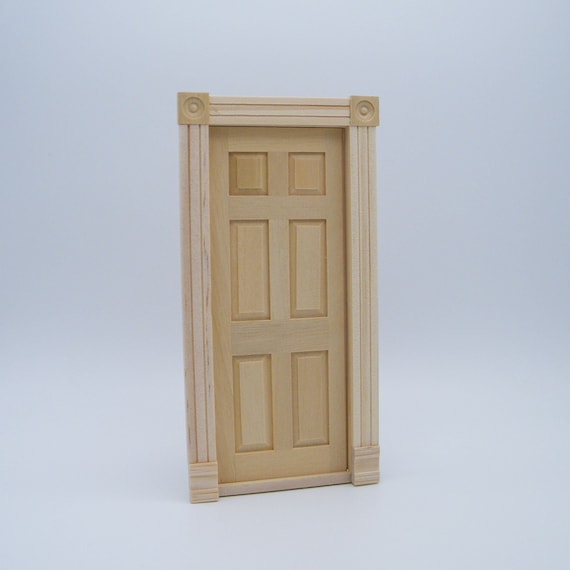 1:12th Scale Traditional Dollhouse Block & Trim Interior Door - Etsy