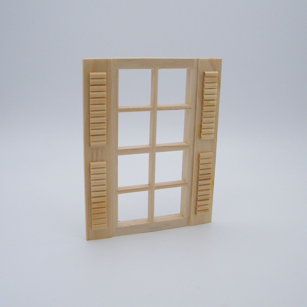 1:12th Scale 8-light Dollhouse Window With Shutters by Houseworks - Etsy