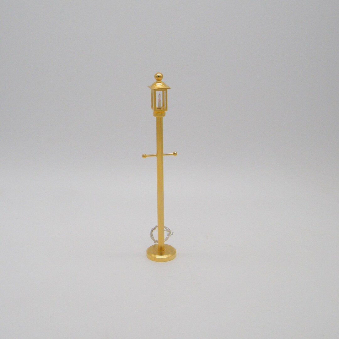 Dollhouse Miniature Brass Post Light by Clare-bell Brassworks - Etsy