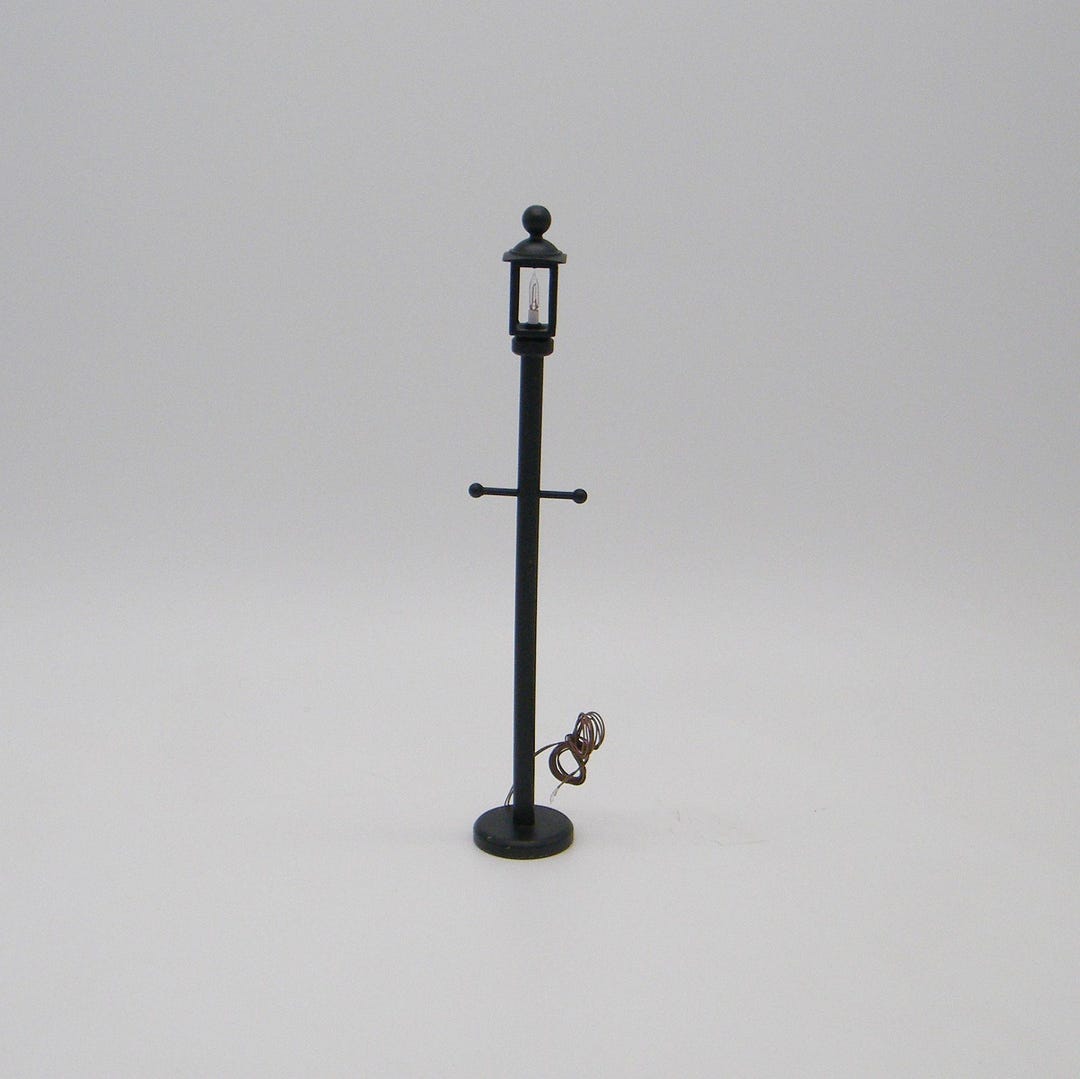 Dollhouse Miniature Black Lamp Post by Clare-bell Brass Works - Etsy