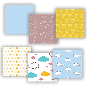 Digital Papers | Rainbow Days | A4 Size | Instant Download | 12 JPG ...