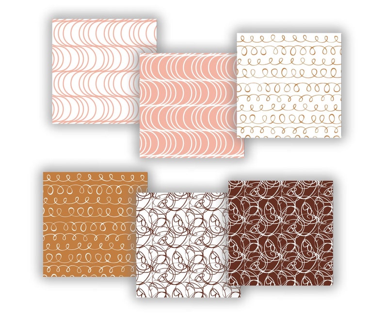 Digital Papers | Swirl Patterns | A4 Size | Instant Download | JPG ...