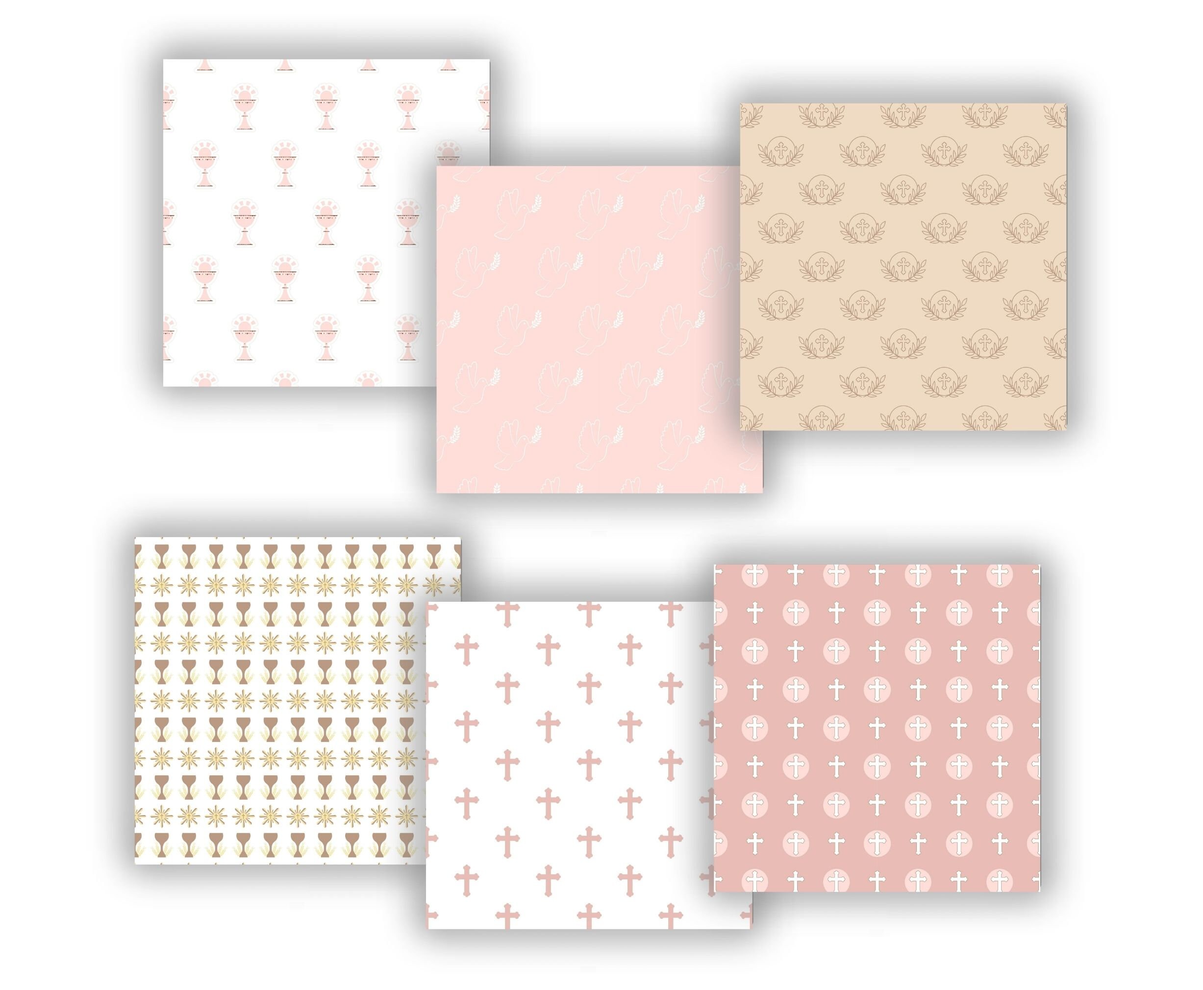 Digital Papers | First Communion Girl | A4 Size | Instant Download ...