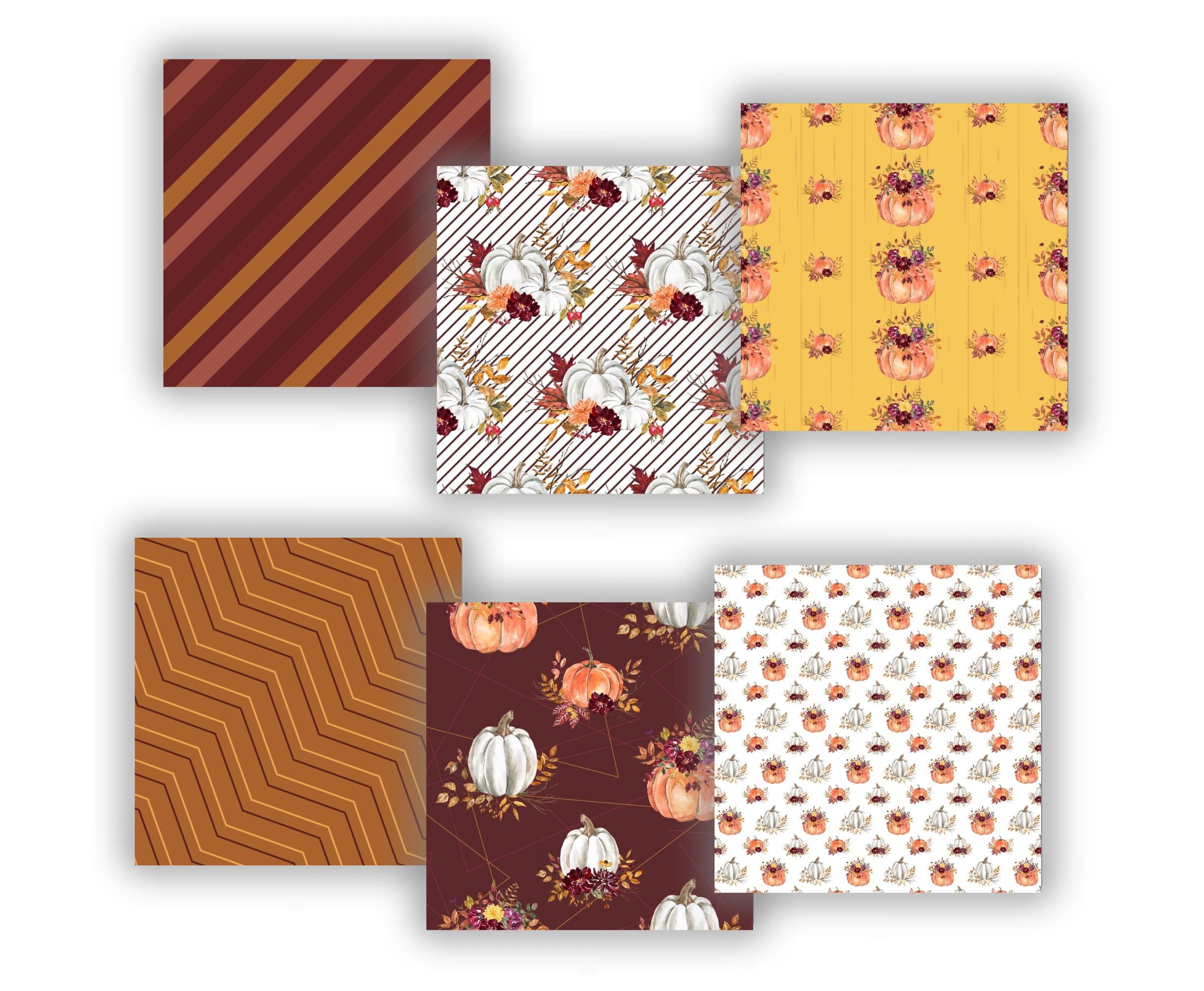 Digital Papers | White Pumpkins | A4 Size | Instant Download | 12 JPG ...