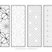 Printable Coloring Bookmarks | Geometric Patterns | JPG File | PDF File ...